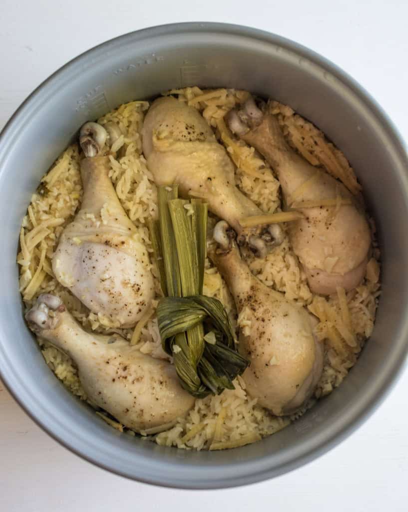 Rice Cooker Hainanese Chicken Rice - Wok & Skillet
