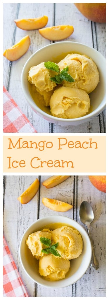 Mango Peach Ice Cream - Wok & Skillet