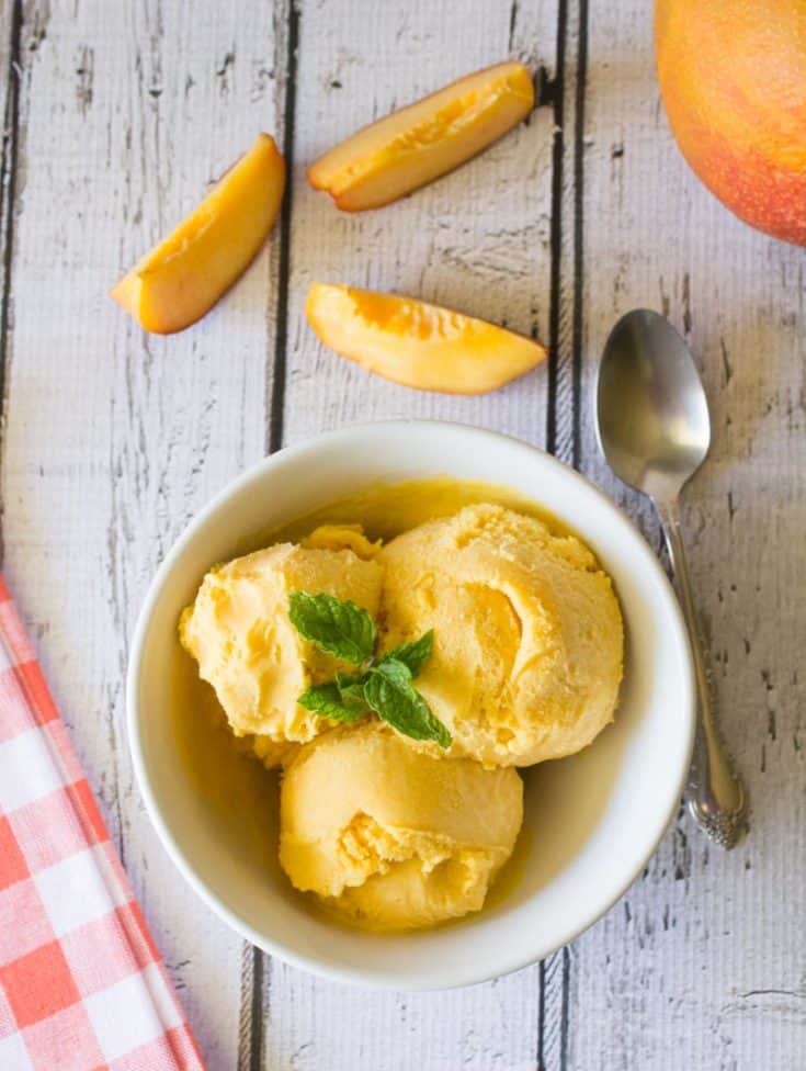 Mango Peach Ice Cream - Wok & Skillet