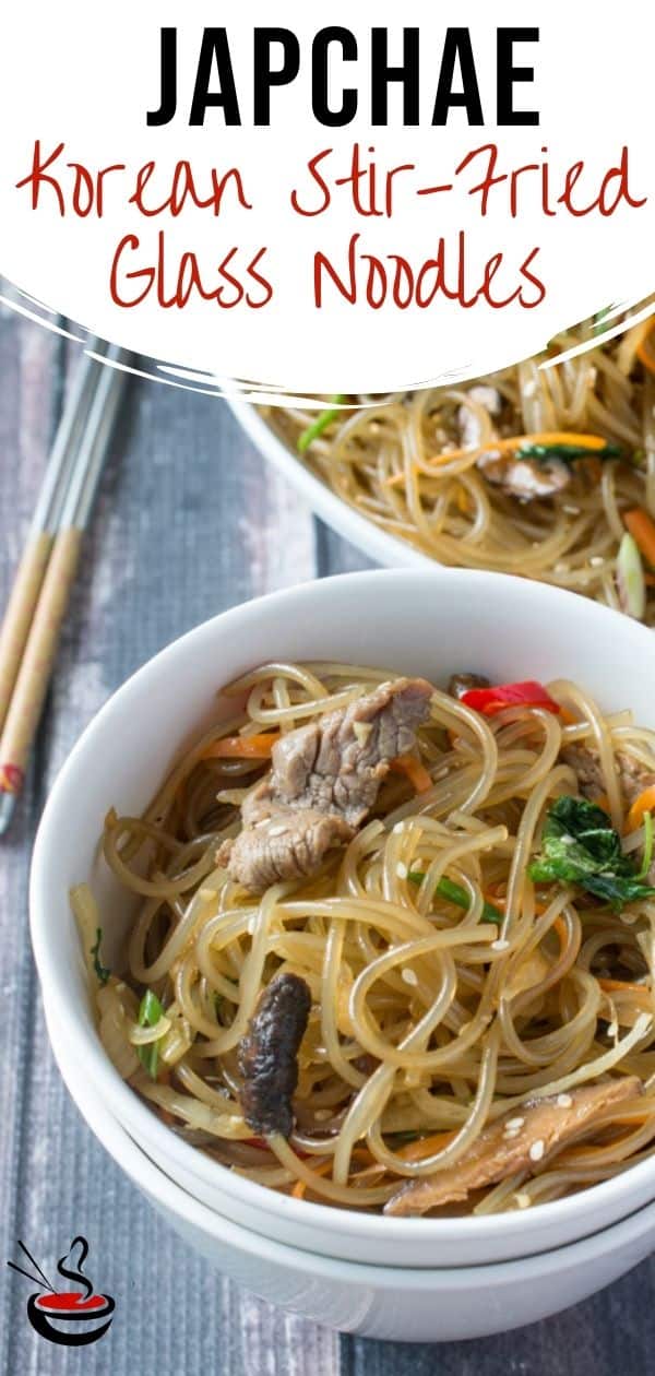 Easy Japchae Recipe (Korean Stir-Fried Glass Noodles) - Wok & Skillet