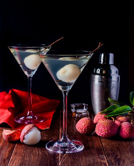 Easy Lychee Martini Recipe (With Canned or Fresh Lychee)