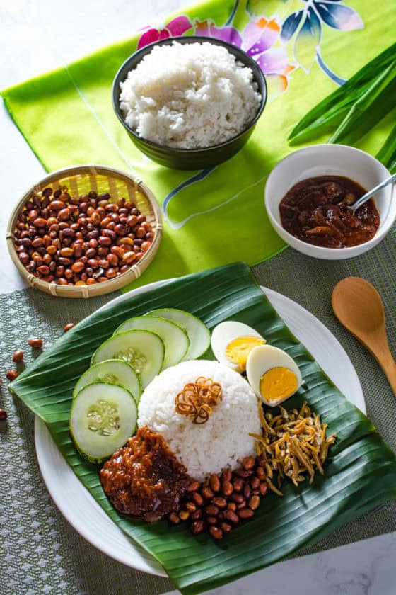 How to Make Malaysian Nasi Lemak (Coconut Rice with Sambal)