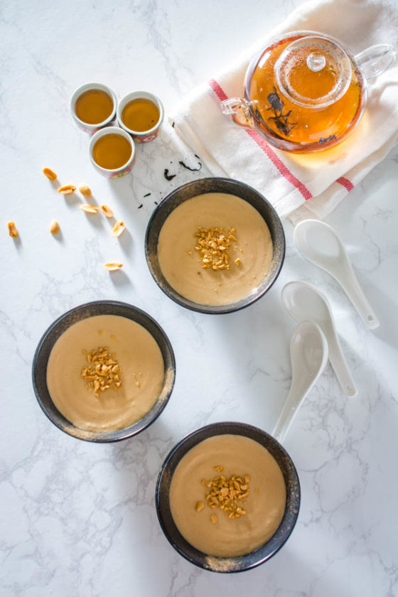 Chinese Sweet Peanut Cream Dessert (Fah Sang Wu) - Wok & Skillet