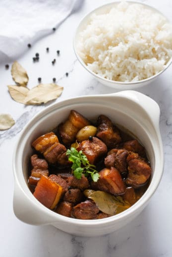 Filipino Pork Adobo (Tender Braised Pork Belly) | Wok & Skillet