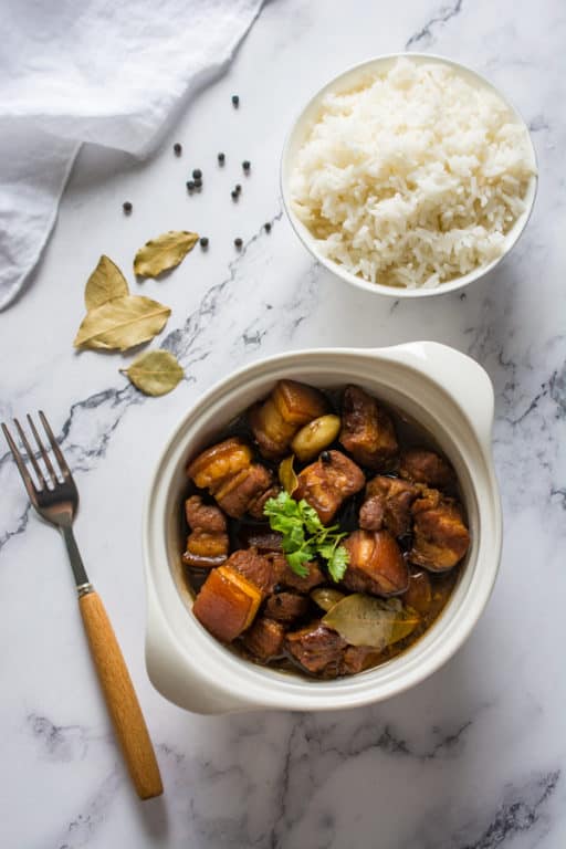 Filipino Pork Adobo (Tender Braised Pork Belly) | Wok & Skillet