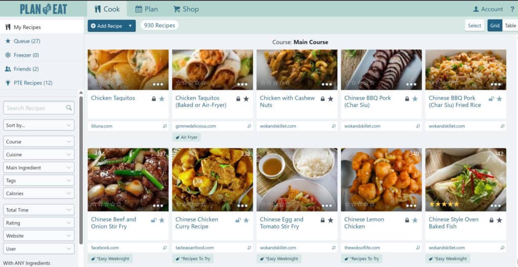 Meal Planning with Plan to Eat | Wok & Skillet