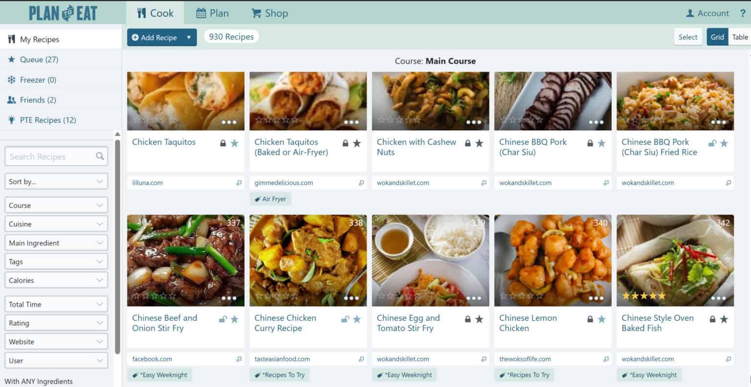 Meal Planning with Plan to Eat | Wok & Skillet