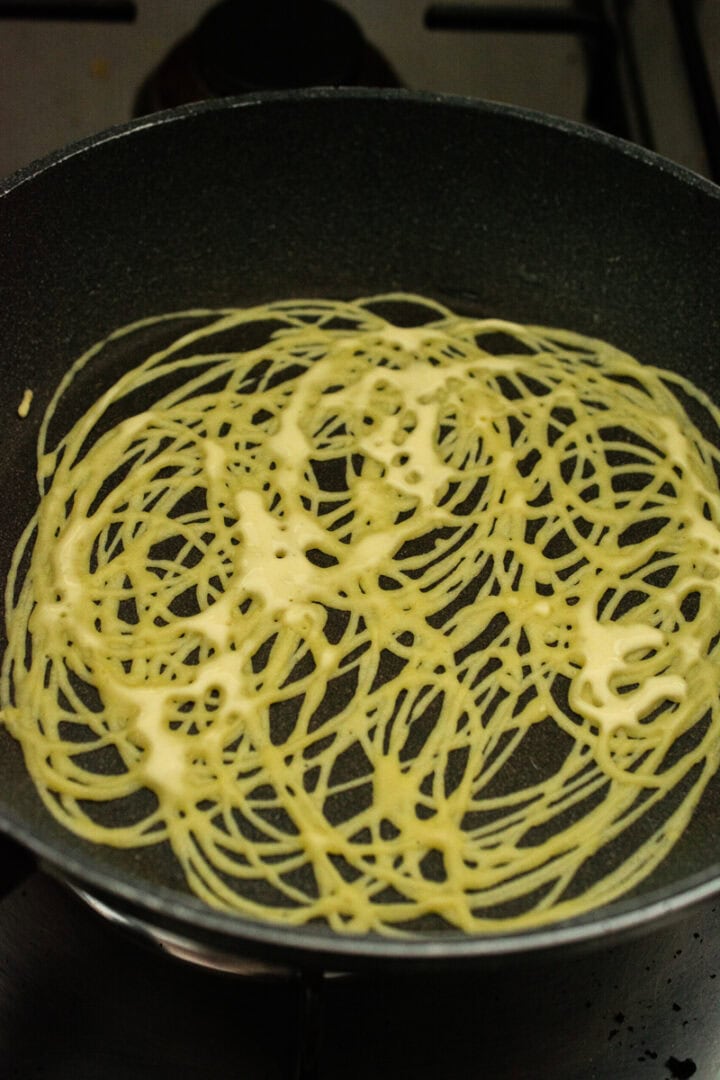 How to Make Malaysian Roti Jala (Lace Pancakes | Net Crepes)